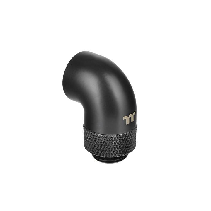 Pacific G1/4 Male to Female 90-Degree Extender 12mm OD – Black